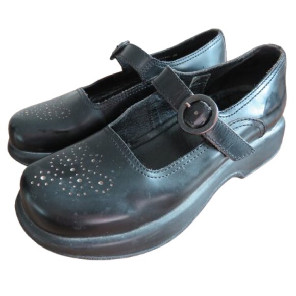 Dansko | Shoes | Vintage Dansko Mary Jane Perforated Platform Clogs In ...